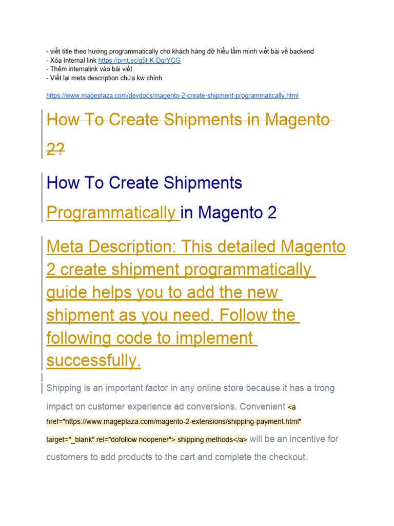 Magento 2 Shipment Coding Guide | PDF | Computing | Computer Programming