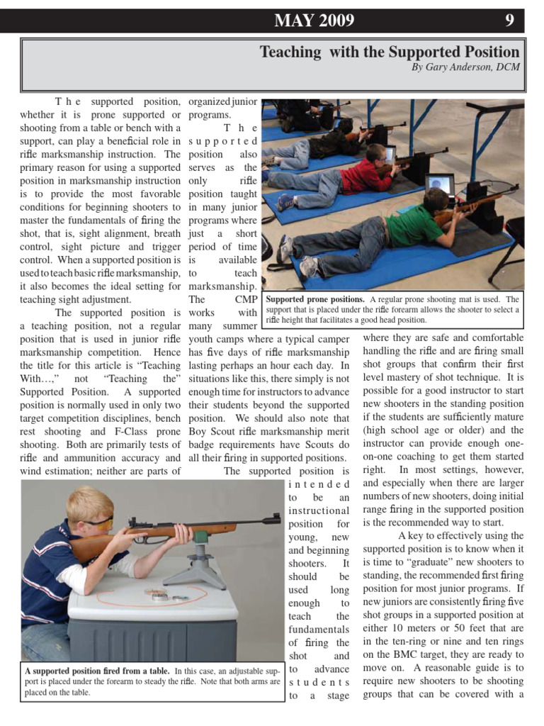 Teaching With The Supported Position | PDF | Shooting | Projectile Weapons
