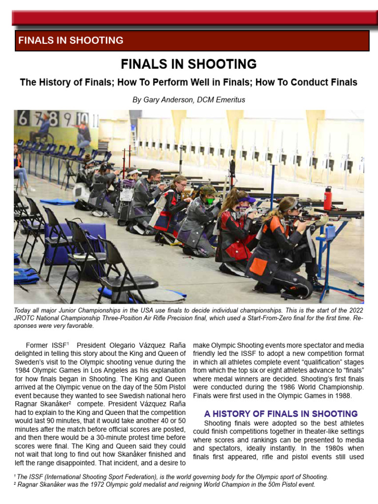 Finals in Shooting | PDF | Marksmanship | Projectiles