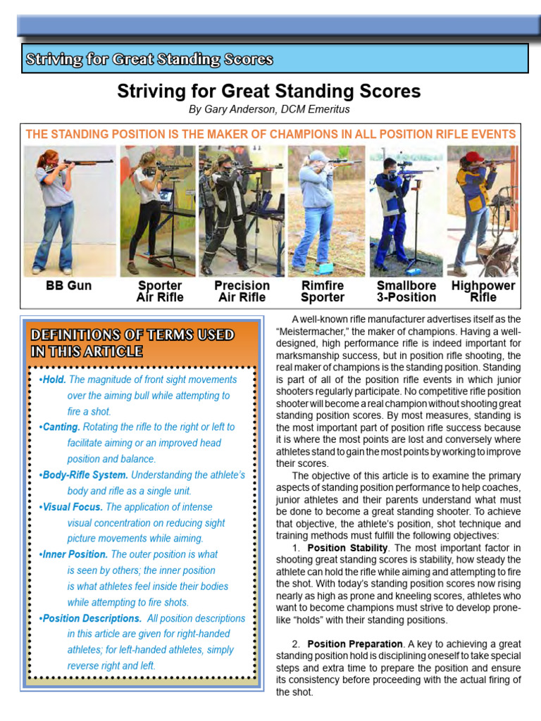 Mastering Standing Position Shooting | PDF | Hand | Rifle