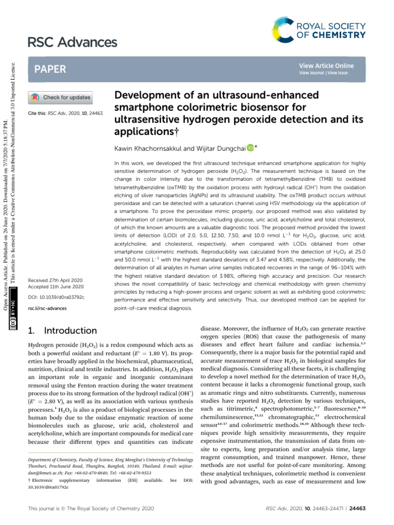 Development of An Ultrasound-Enhanced Smartphone Colorimetric Biosensor ...