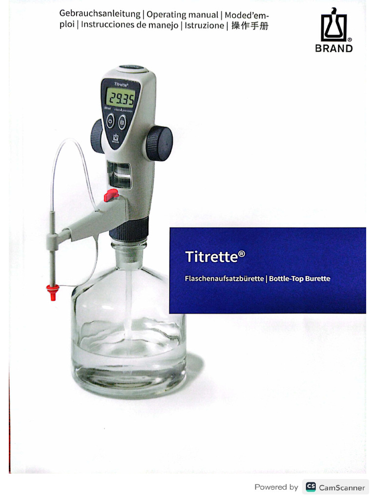 Manual de Bureta Digital Original | PDF