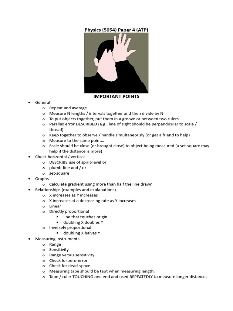 Physics Atp Important Points v01 | PDF | Measurement | Force