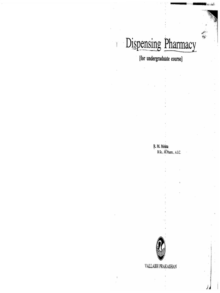 Dispensing Pharmacy R M Mehta | PDF
