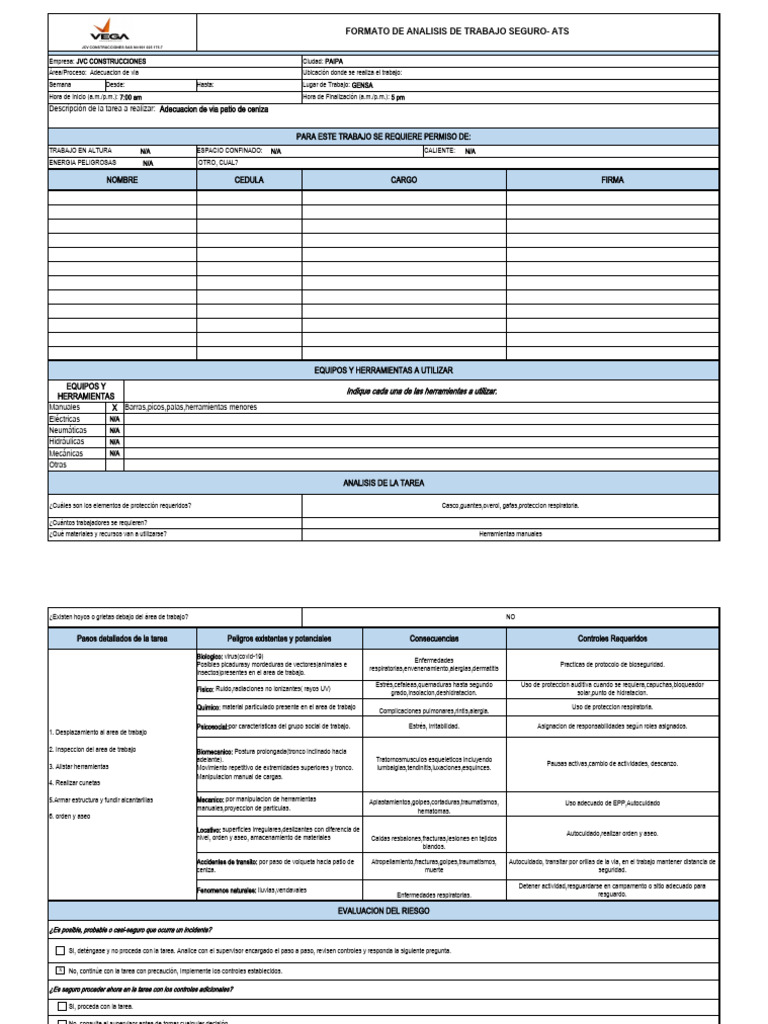 Sgsst-Fr-Ats-06 Ats | PDF | Especialidades Medicas