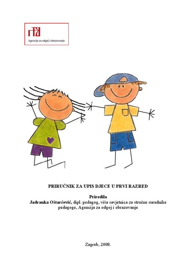Prirucnik Za Upis Djece u Prvi Razred
