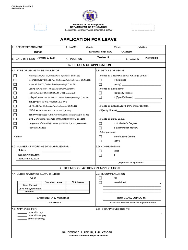 Leave Form | Download Free PDF | Parental Leave | Employment