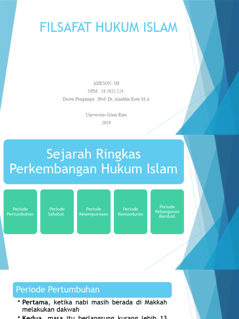 Sejarah Perkembangan Hukum Islam | PDF