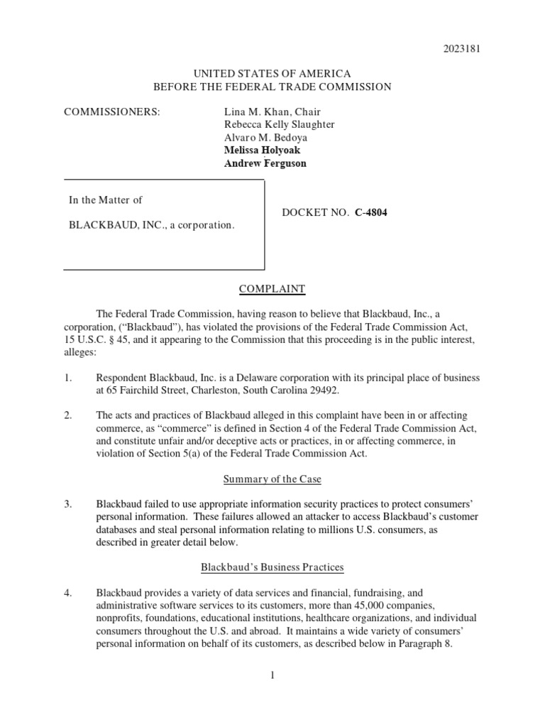 Blackbaud Final Consent Package | PDF | Information Security | Computer ...