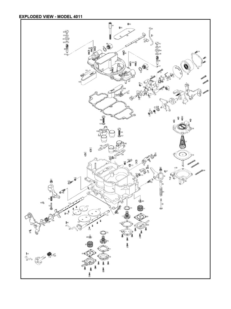 Model 4011 Exploded View Diagram | PDF | Carburetor | Pump