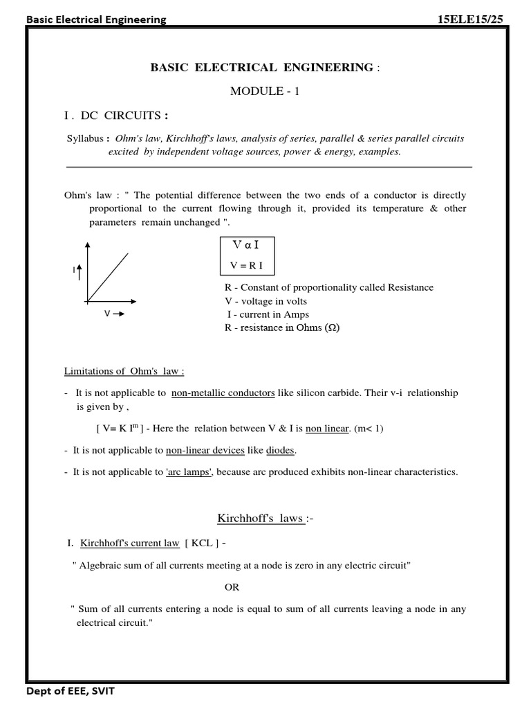 DC Circuits & Electromagnetism Basics | PDF | Voltage | Electrical Resistance And Conductance