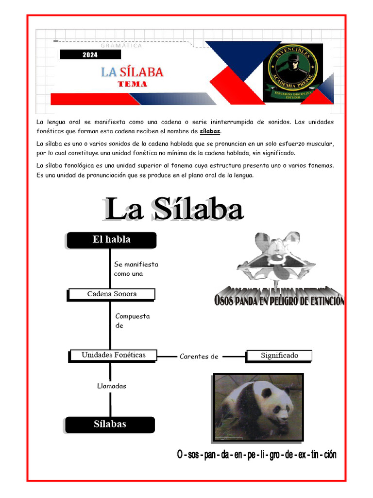 LA SILABA - Invencibles 22-04 | PDF | Sílaba | Fonética