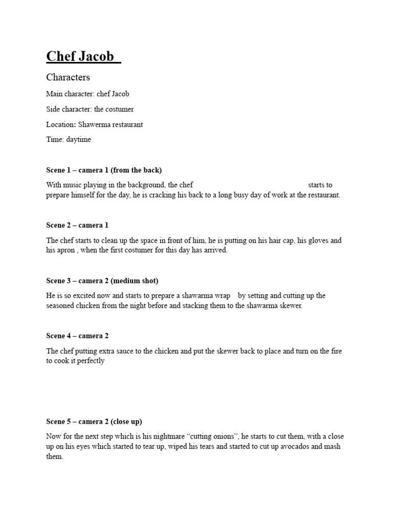 Chef Jacob | PDF