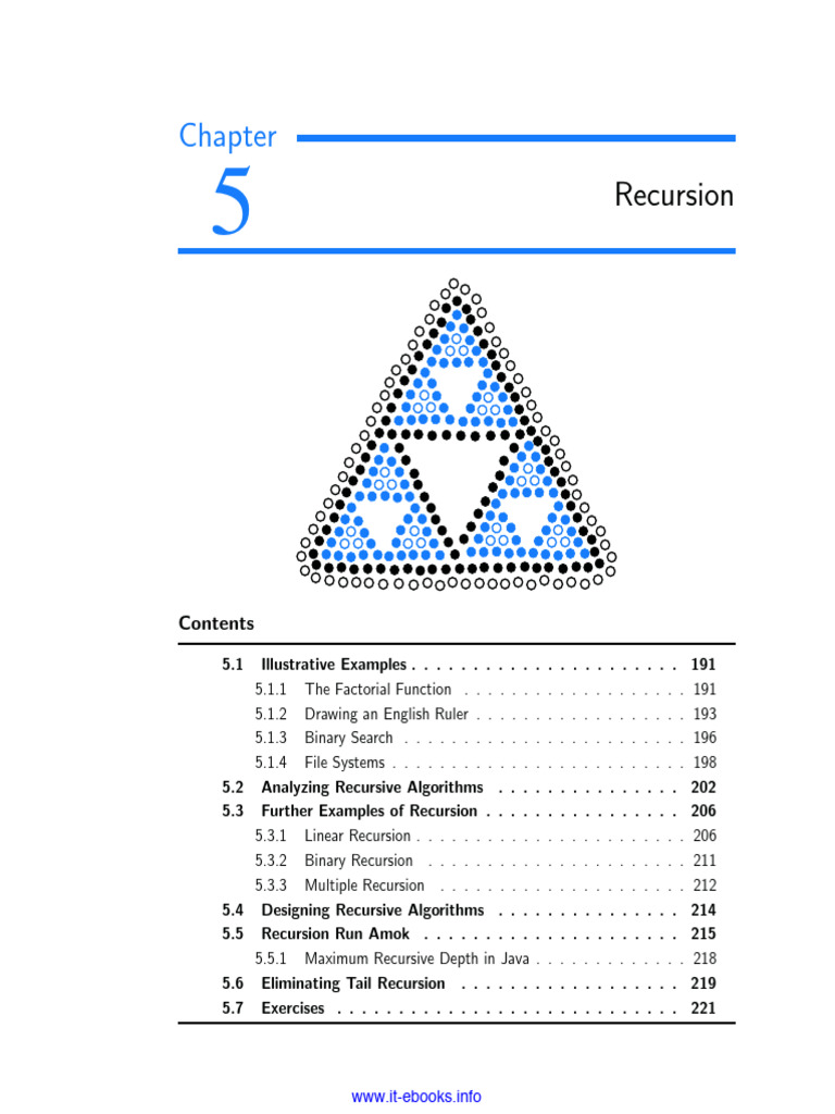 01 2 2 Tamassia - Data Structures and Algorihms CPT 5 Recursion | PDF | Function (Mathematics ...