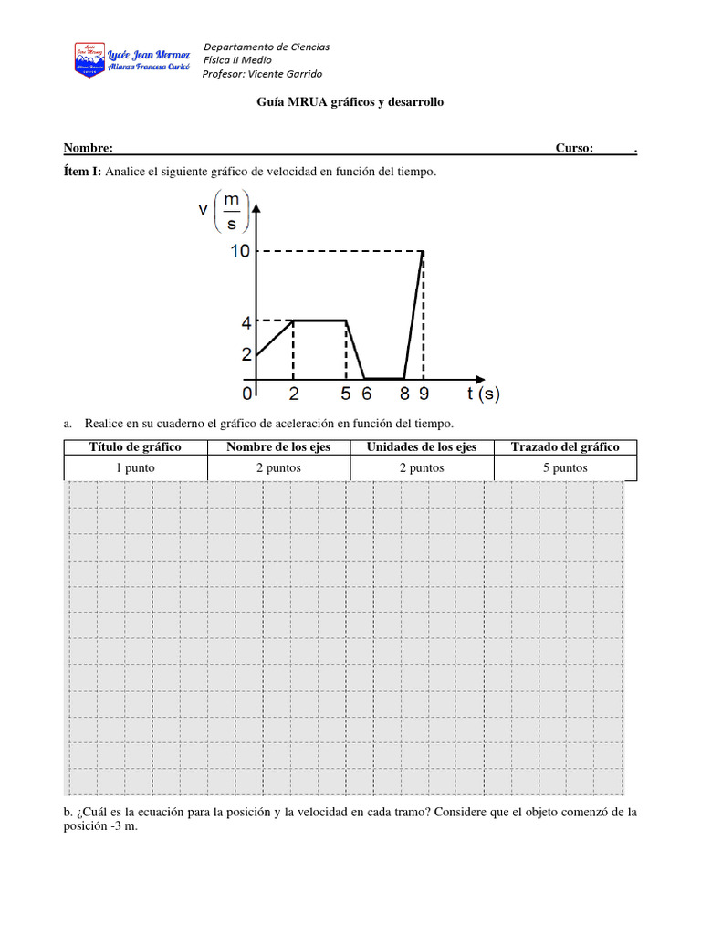 Guía MRUA 24 Gráficos | Descargar gratis PDF | Tasas temporales ...