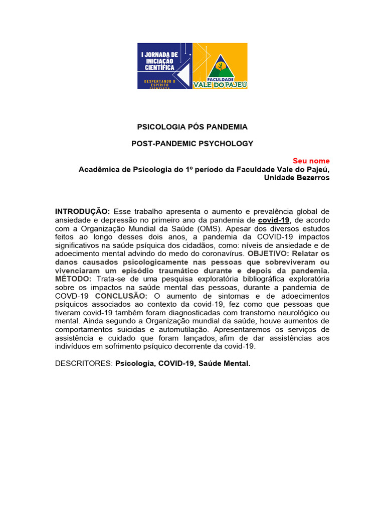 Modelo Resumo - Eduarda | PDF