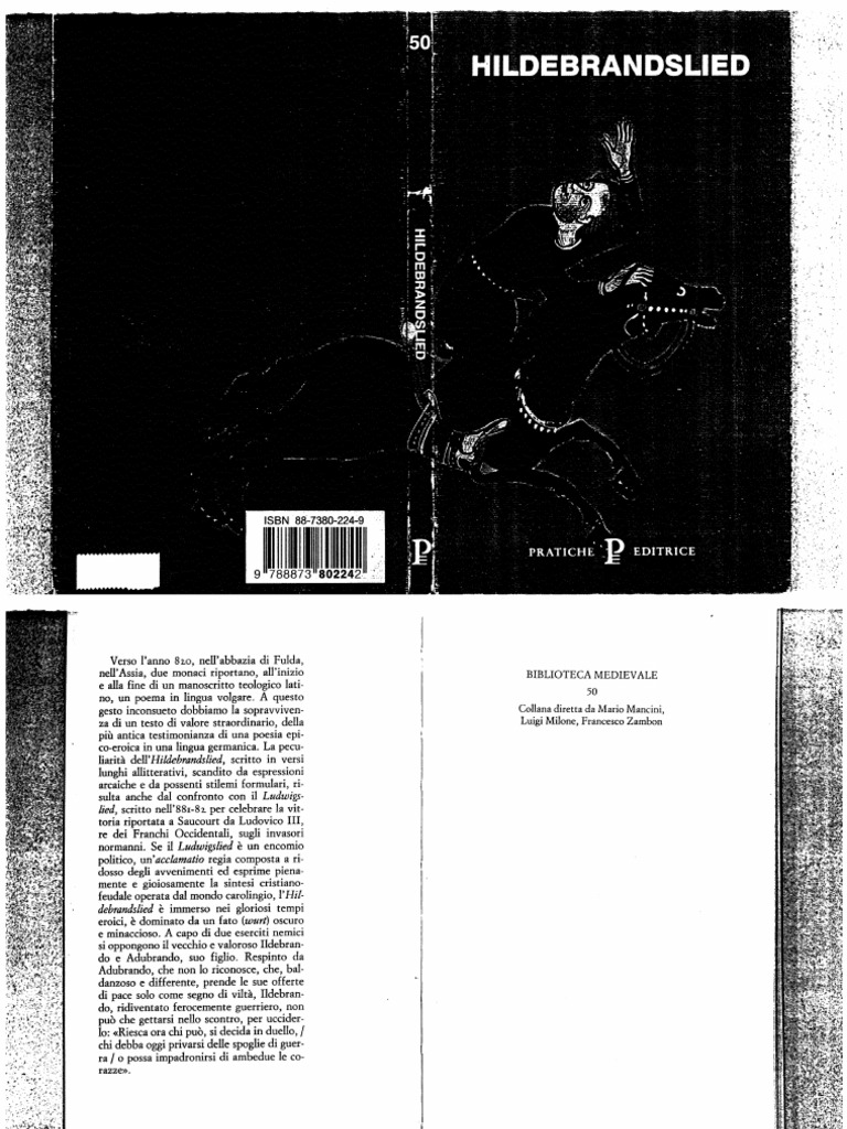 Hildebrandslied e Ludwigslied A Cura Di N. Francovich Onesti | PDF