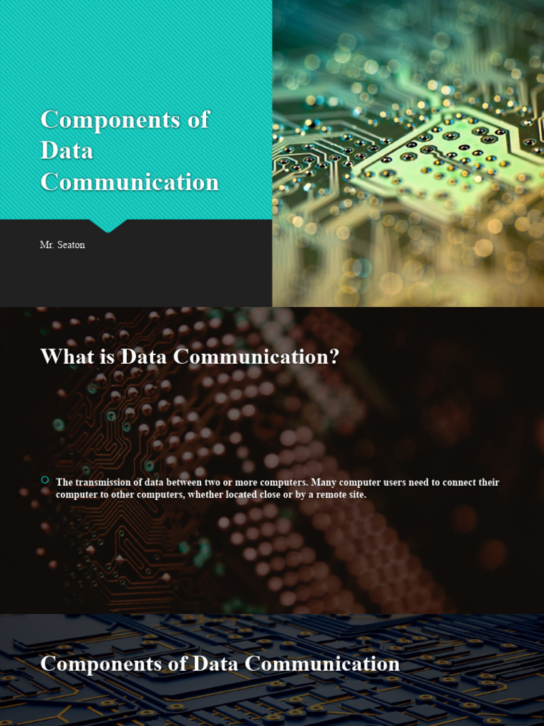 Components Of Data Communication Pdf Computer Network Duplex Telecommunications