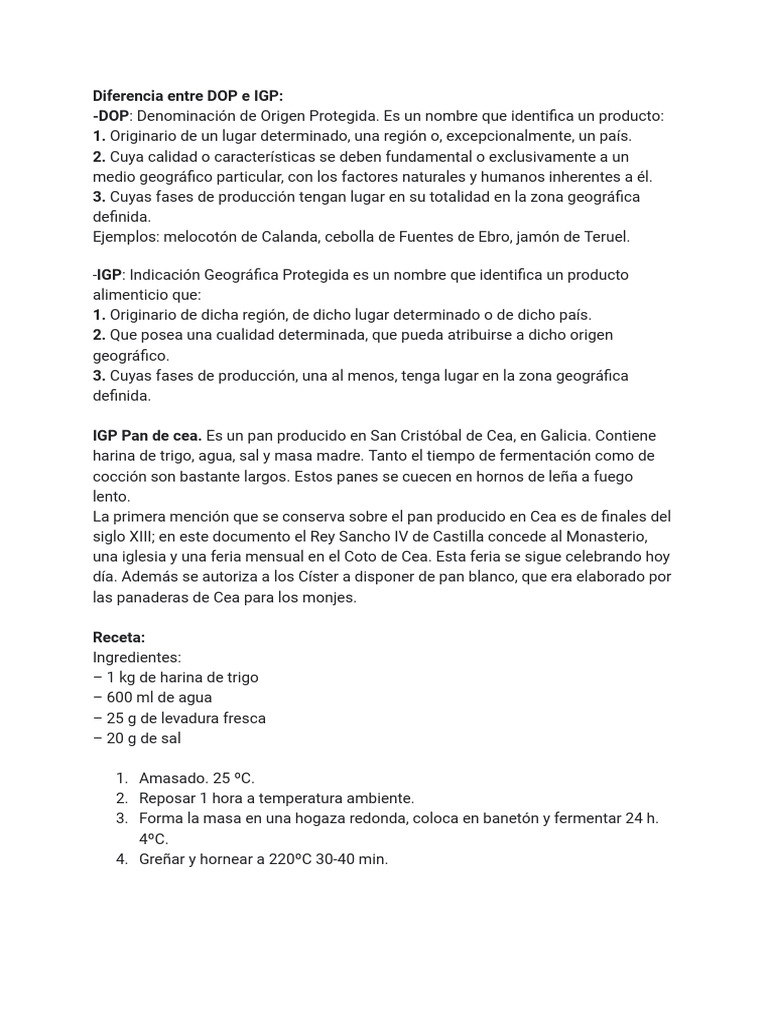 Dop - Igp | PDF | Panes | Comidas fermentadas