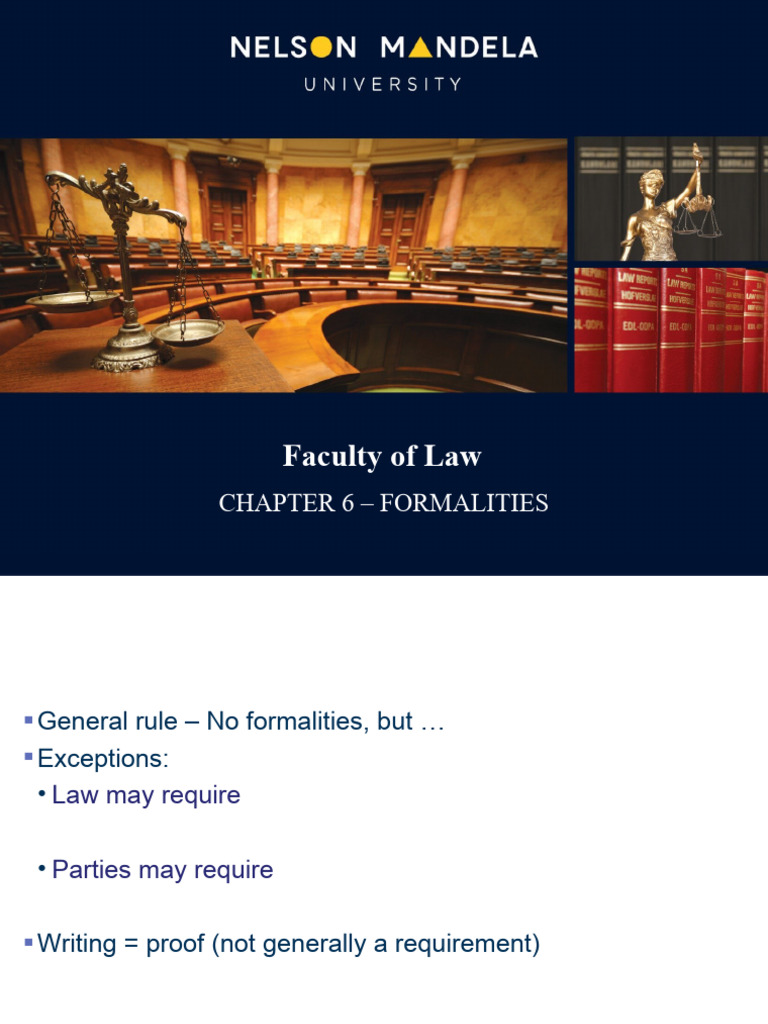 Chapter 6 Formalities | PDF | Estoppel | Private Law