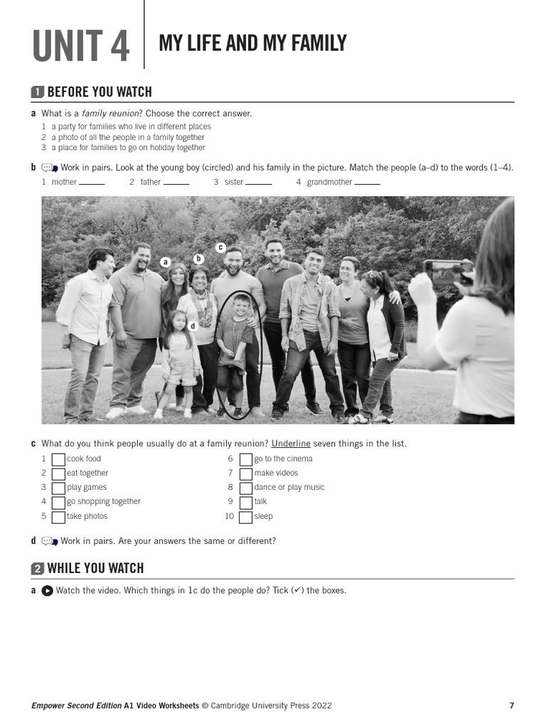 Empower Starter Video Activity Sheet Unit 04 | PDF