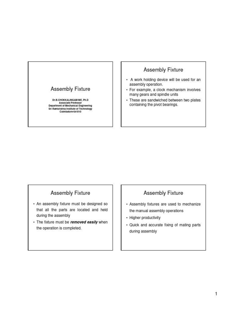 Assembly Fixture Pdf Rivet Machines