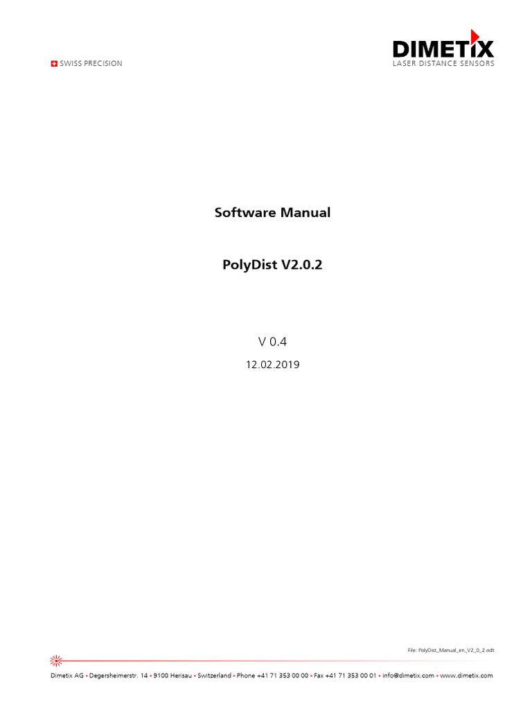 PolyDist Manual EN V2 0 2 | PDF | Sensor | Software