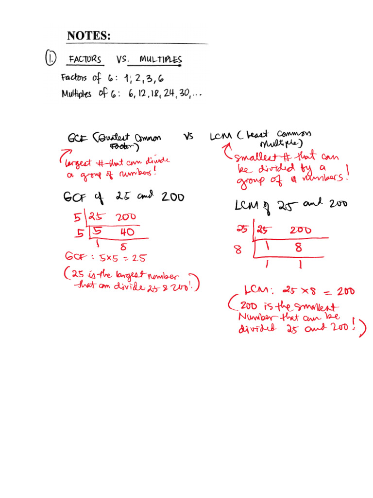 Notes Chapter 1 Numbers | PDF