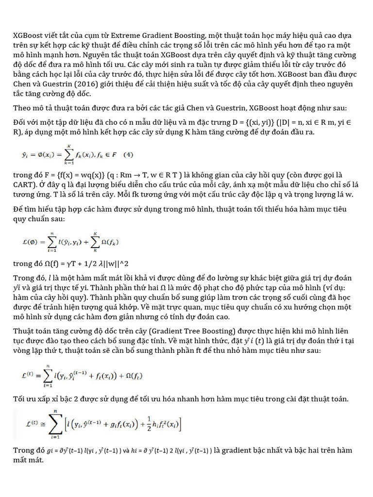 XGBoost viết tắt của cụm từ Extreme Gradient Boosting | PDF