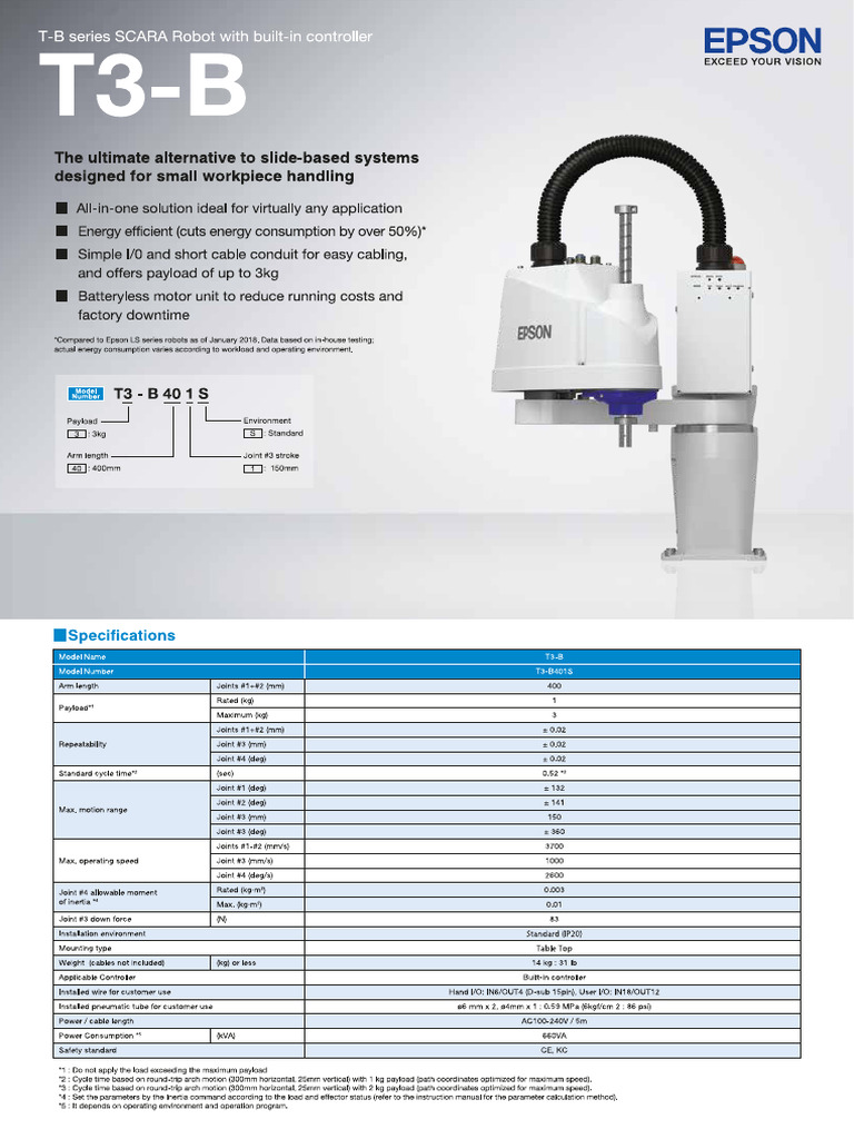 Epson SCARA T3-B | PDF