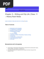 Writing and City Life Class11 Notes | PDF