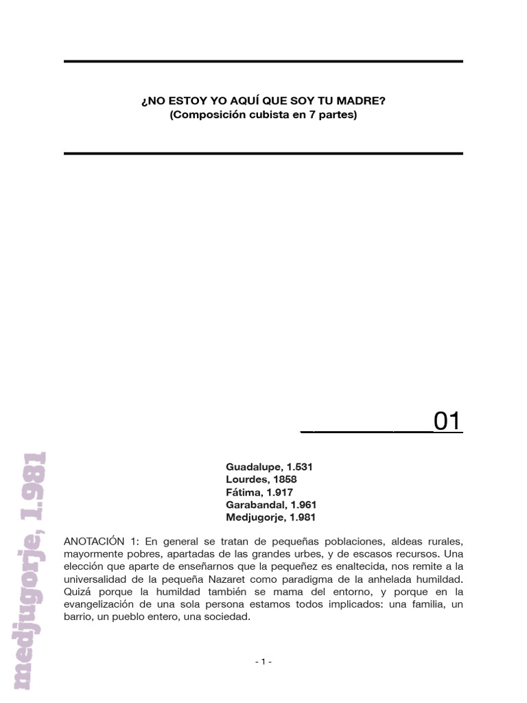 ¿No Estoy Yo Aquí Que Soy Tu Madre? Arte Visual | PDF | María, madre de Jesús