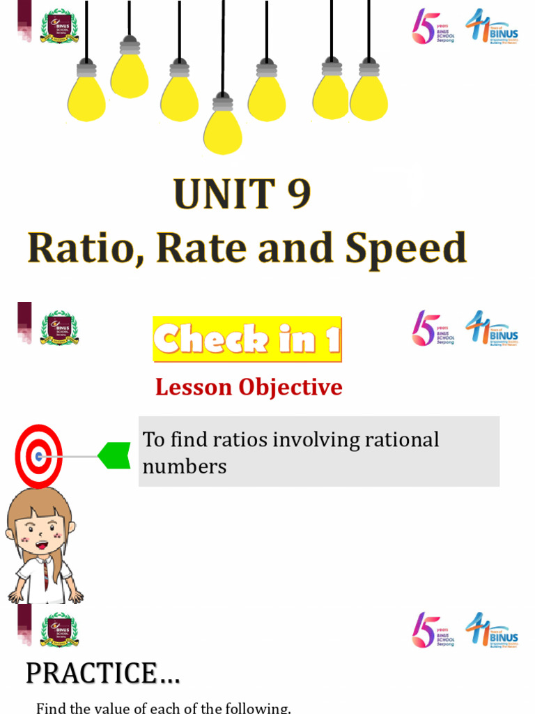 G7 Math PPT Ratio, Rate and Speed W03 AY2022-2023 | PDF | Ratio ...
