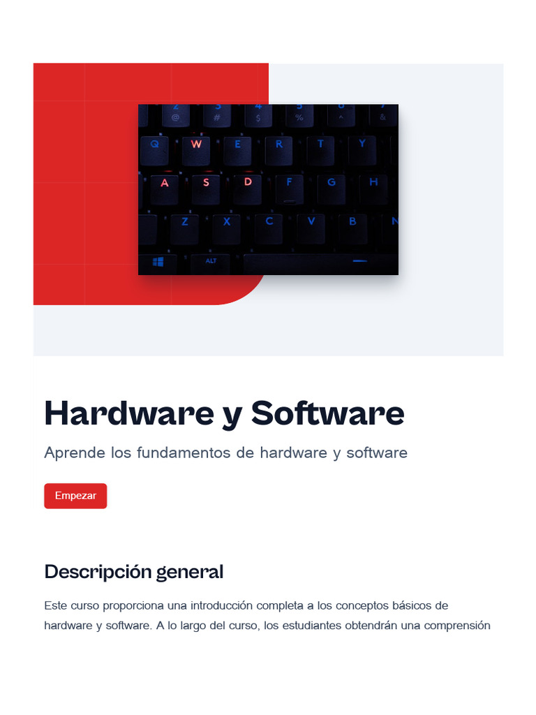 Hardware y Software | Descargar gratis PDF | Hardware de la computadora | Sistema operativo