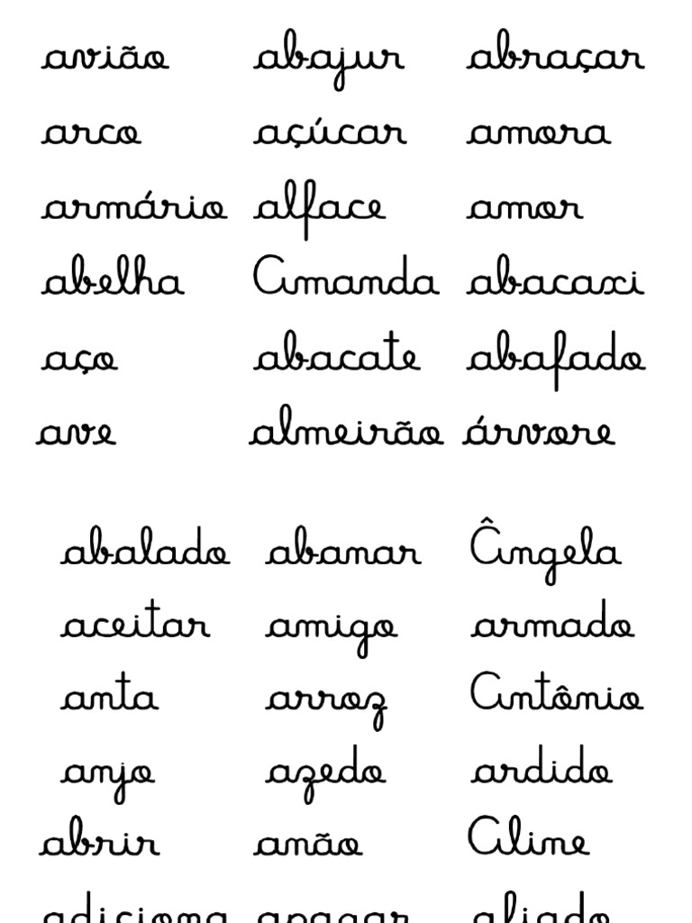 Ordem Alfabética Palavras | PDF