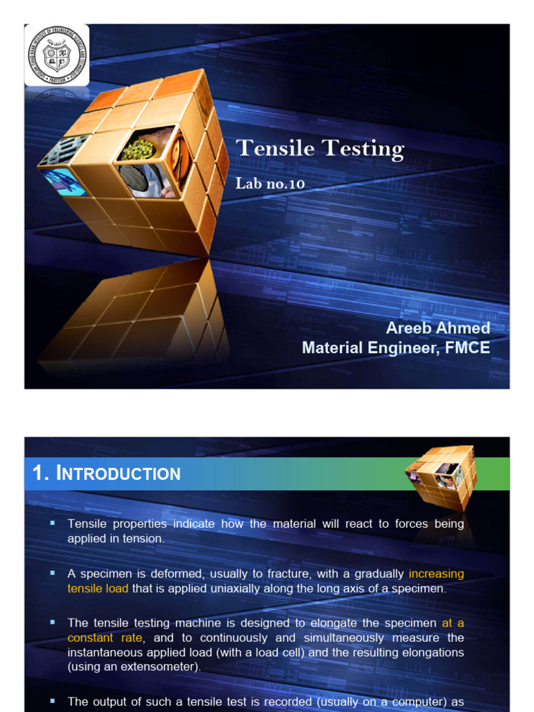 Tensile Testing Lab | Download Free PDF | Deformation (Engineering ...