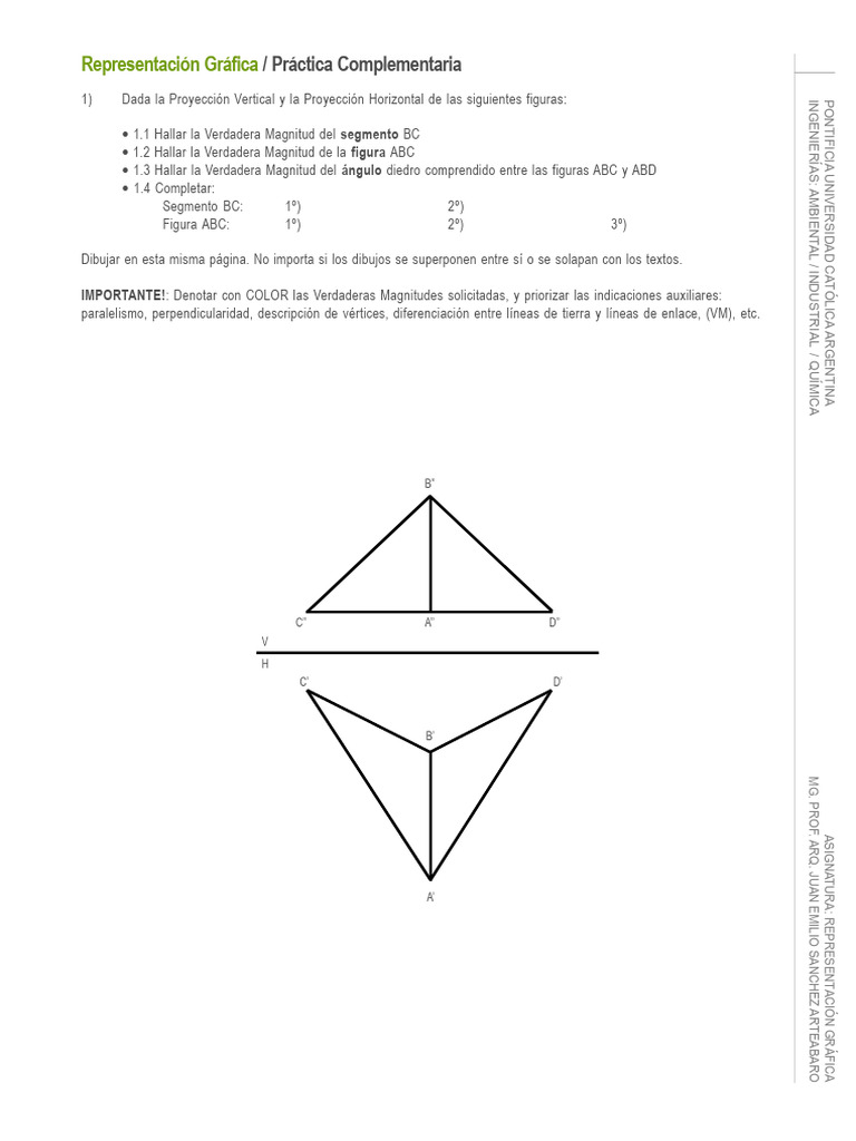 RG (Práctica Complementaria de Cambios de Plano) | PDF | Geometría euclidiana | Geometría Elemental