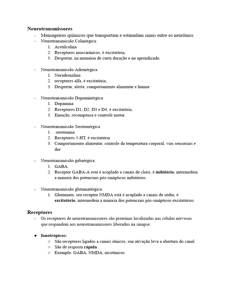 Np2 Processos Fisiologicos | PDF | Neurotransmissor | Estímulo (Fisiologia)