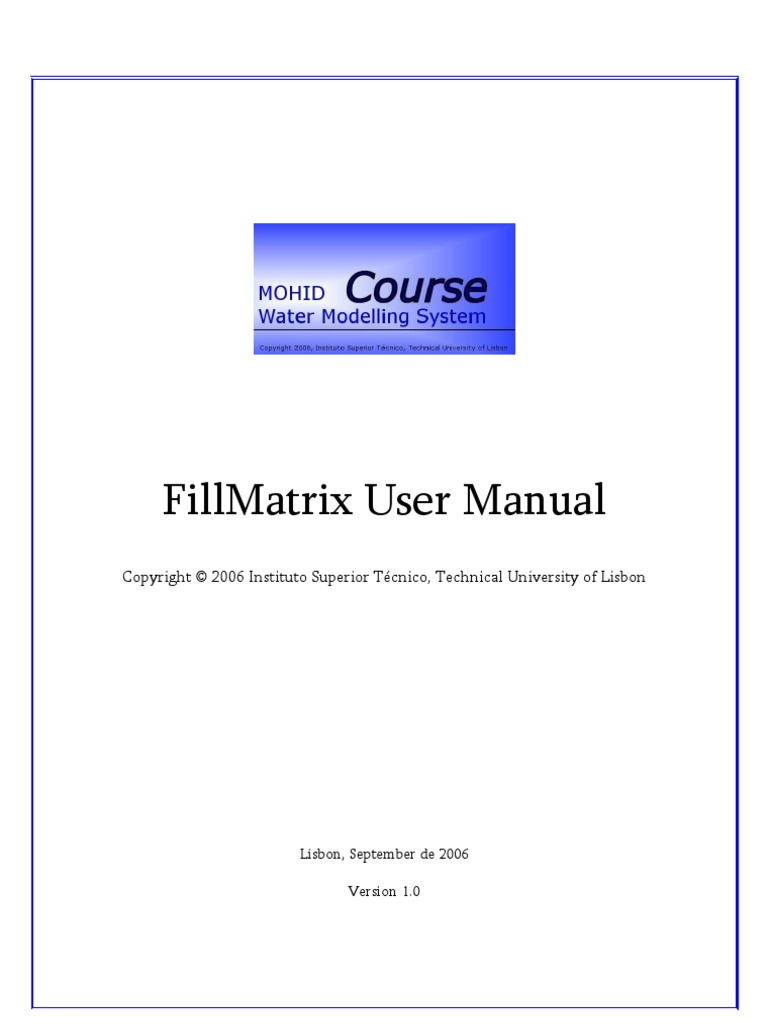 Fill Matrix Manual | PDF | National Weather Service | Parameter ...