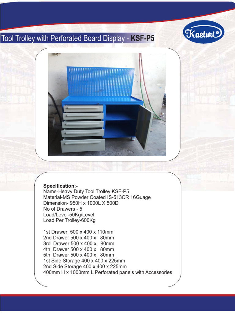 Heavy Duty Tool Trolley Specs | PDF