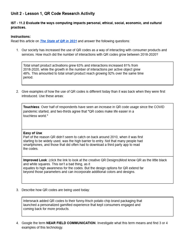 Copy of Unit 2 Lesson 1 QR Code Research Activity | Download Free PDF ... Copy of Unit 2 Lesson 1 QR Code Research Activity | Download Free PDF ...