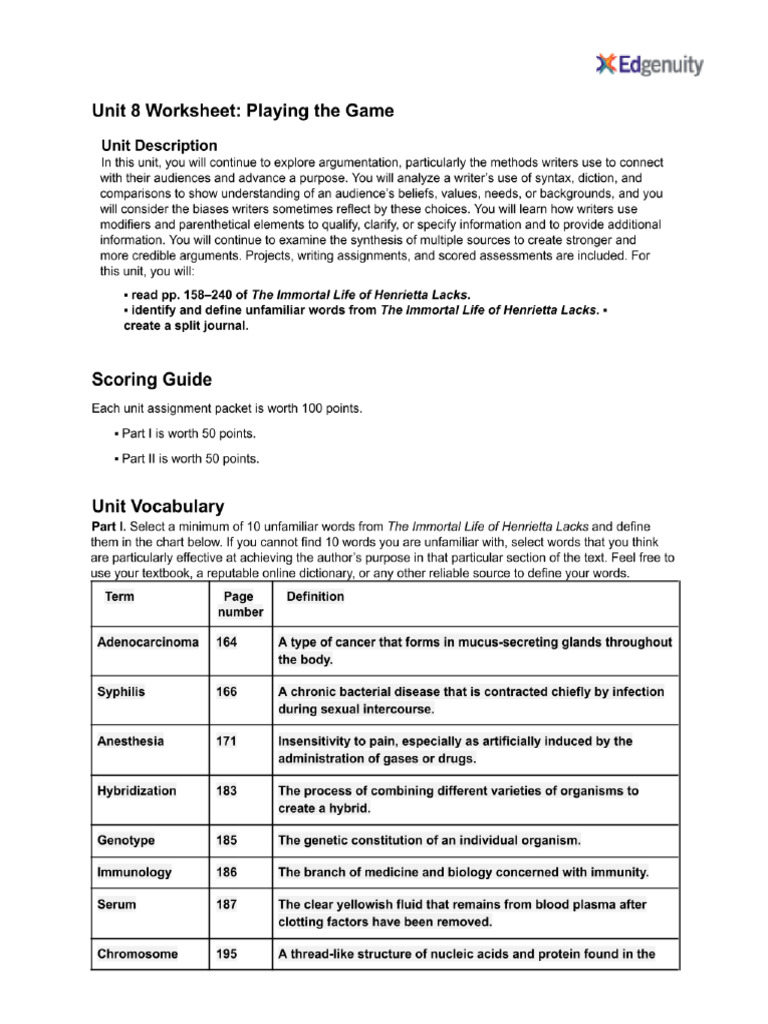 Project - Unit 8 Assignment - Student Guide | PDF