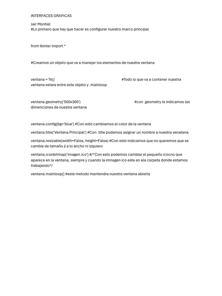 Interfaces Graficas Con Python | PDF | Métodos y materiales de ...