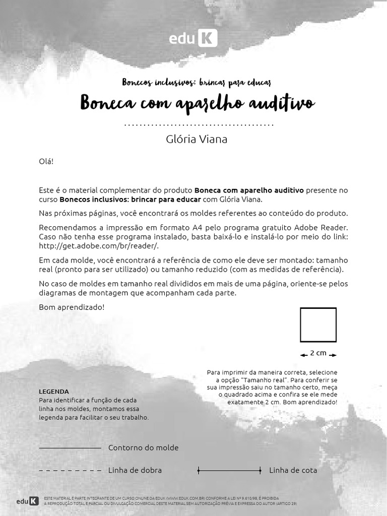 Molde Bonec Com Aparelho Auditivo | PDF