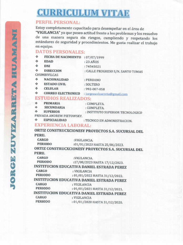 cv jorge | PDF