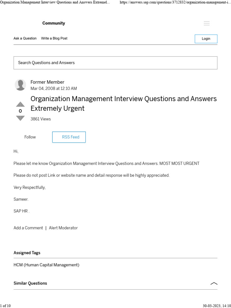 Organization Management Interview Questions and Answers Extremely ...