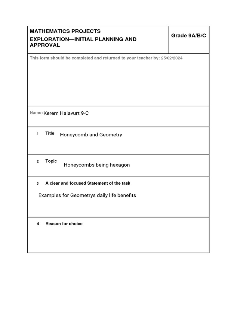 Kami Export - Kerem Halavurt - Math Project Form Grade 9 | PDF