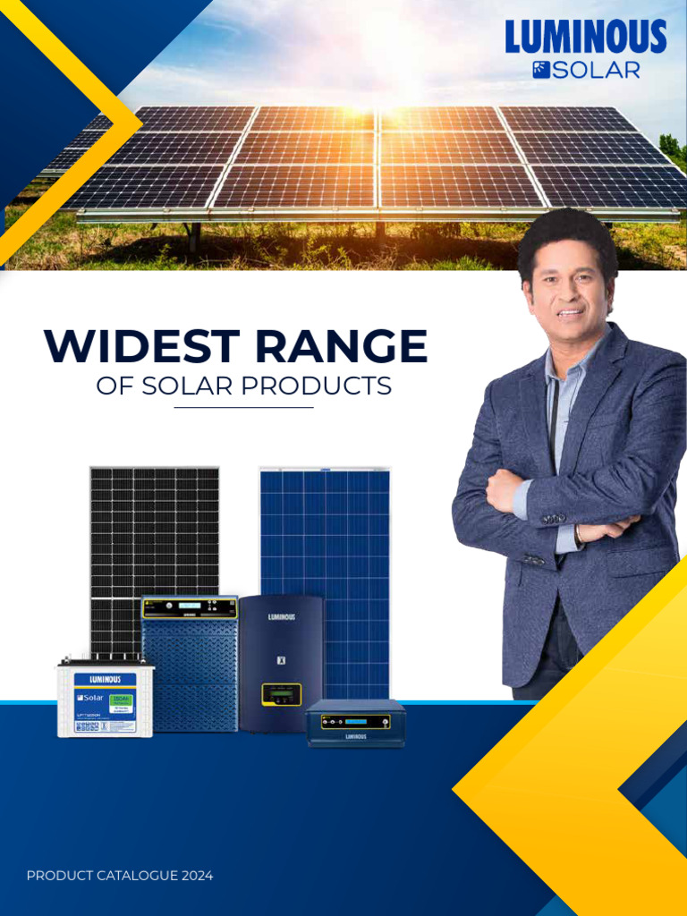 2024 Luminous Solar Product Catalogue | PDF | Solar Panel | Solar Cell