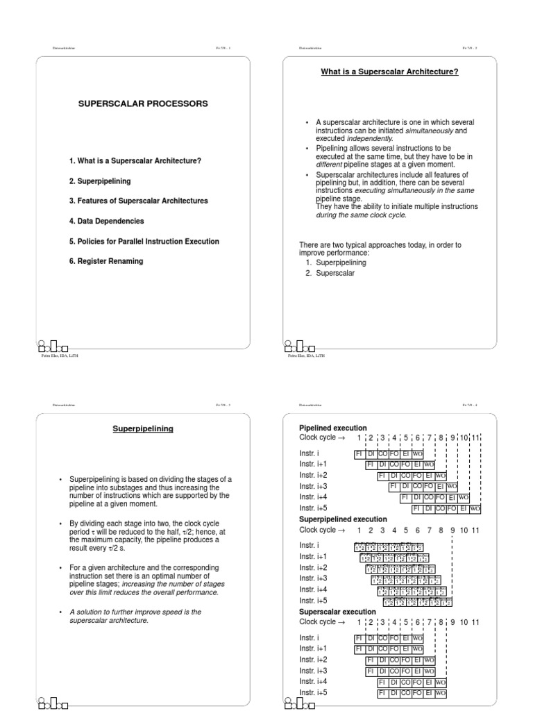 Superscalar Architecture | PDF