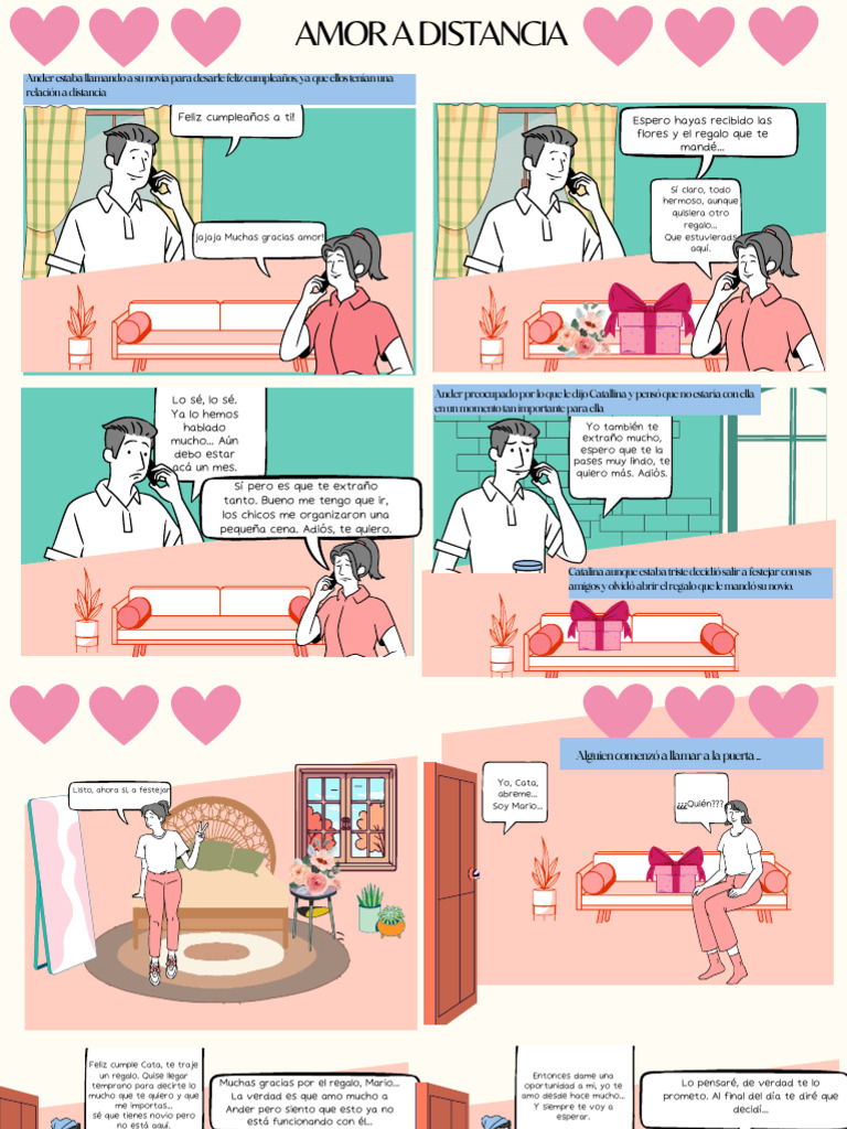 Pink Blue Fun Morning Routine Comic Strip Set | PDF